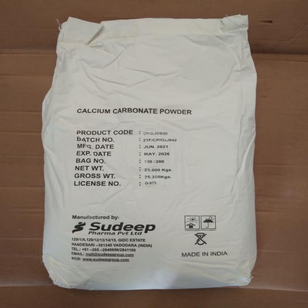 CALCIUM CARBONATE POWDER GL USP/ SUDEEP PHARMA PVT. LTD./ INDIA ...