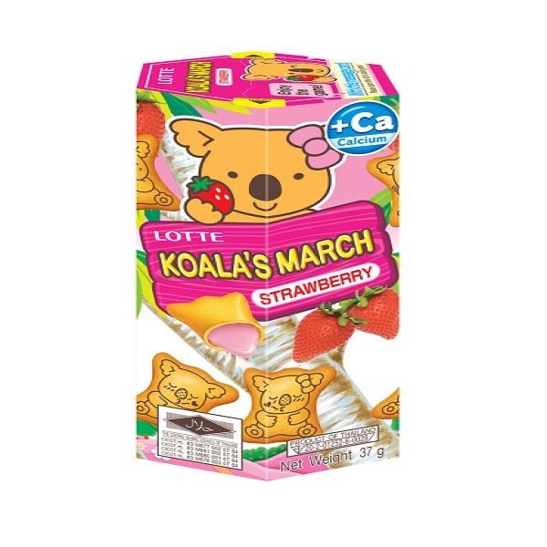 KOALA'S MARCH STRAWBERRY BISCUITS WITH STRAWBERRY CREAM FILLING ( LOTTE ...